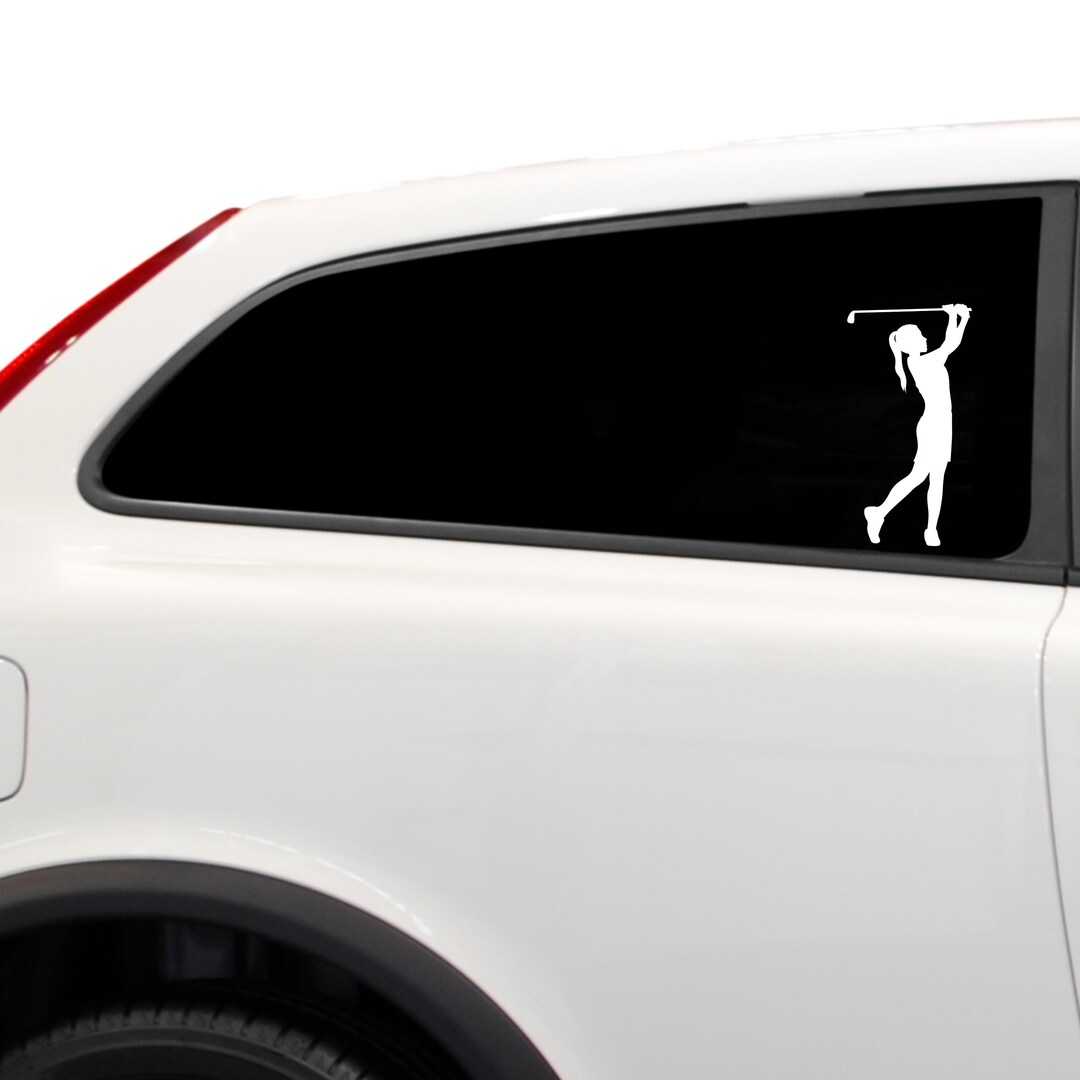 Girl Golfer Bumper Sticker-golf Bumper Sticker-golf Sports Bumper ...
