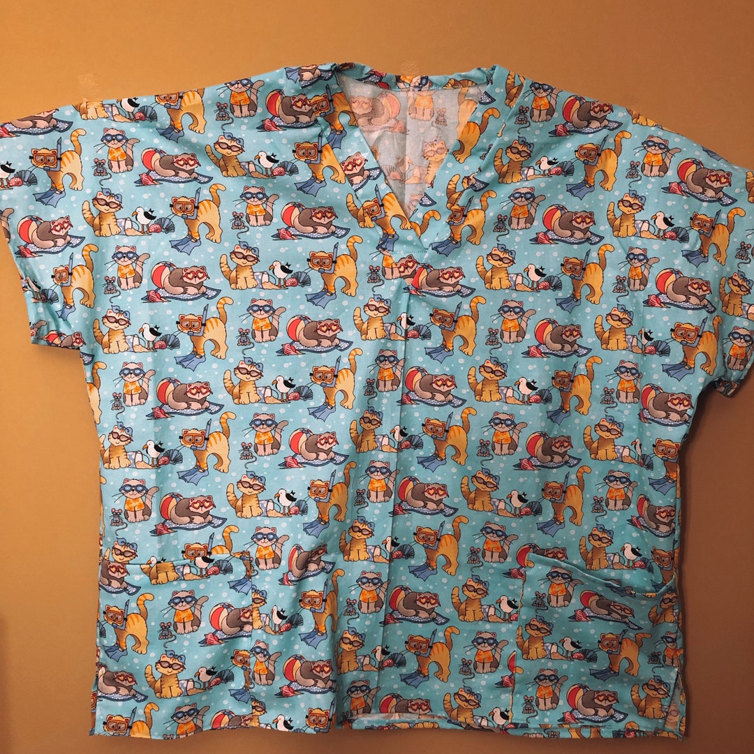 Unisex Blue Scuba Animal Scrubs - Etsy