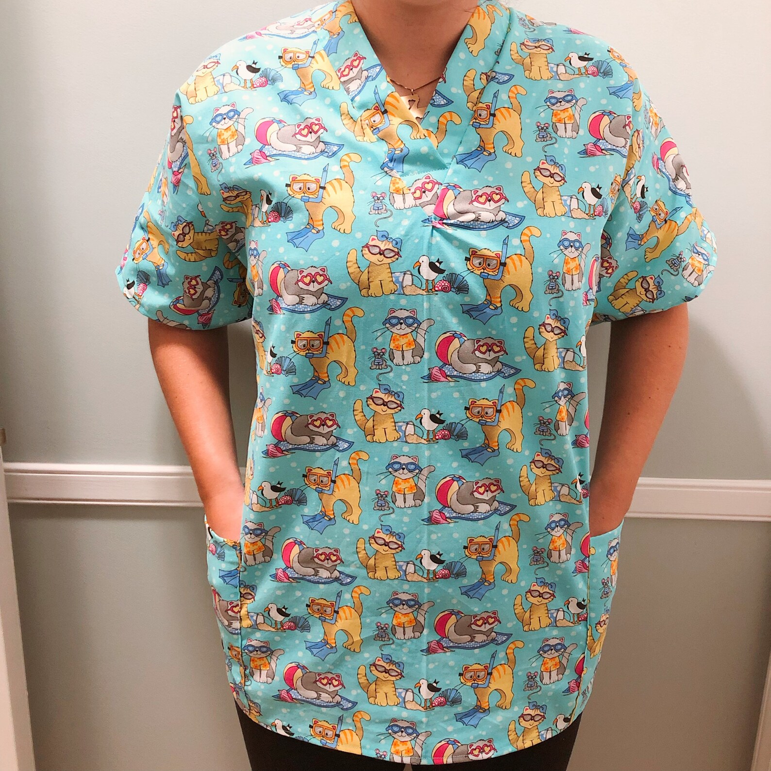 Unisex Blue Scuba Animal Scrubs - Etsy