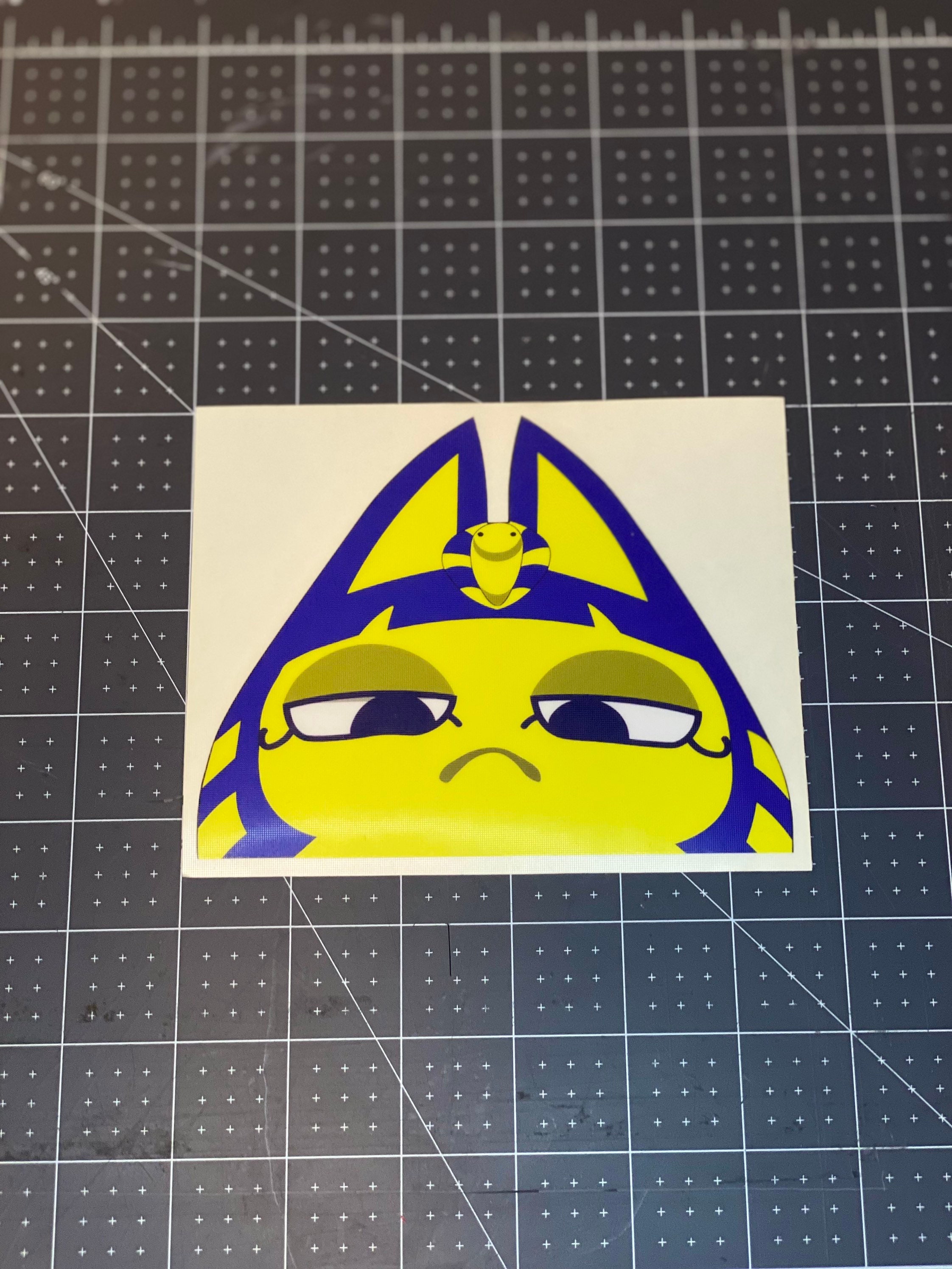 Ankha Zone Peeker Weatherproof Vinyl Sticker - Etsy