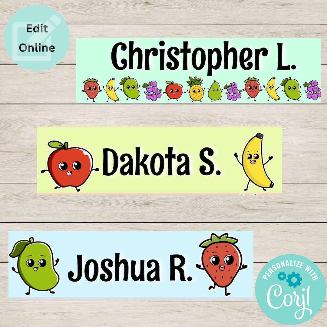 Fruit Desk Name Tags | Classroom Name Tags | Instant Download ...