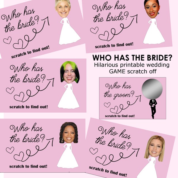 Bride and Groom Scratch off Game - Etsy