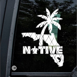 Florida Native Decal~palm Tree,turtle and Manatee Car Decal~ Window ...