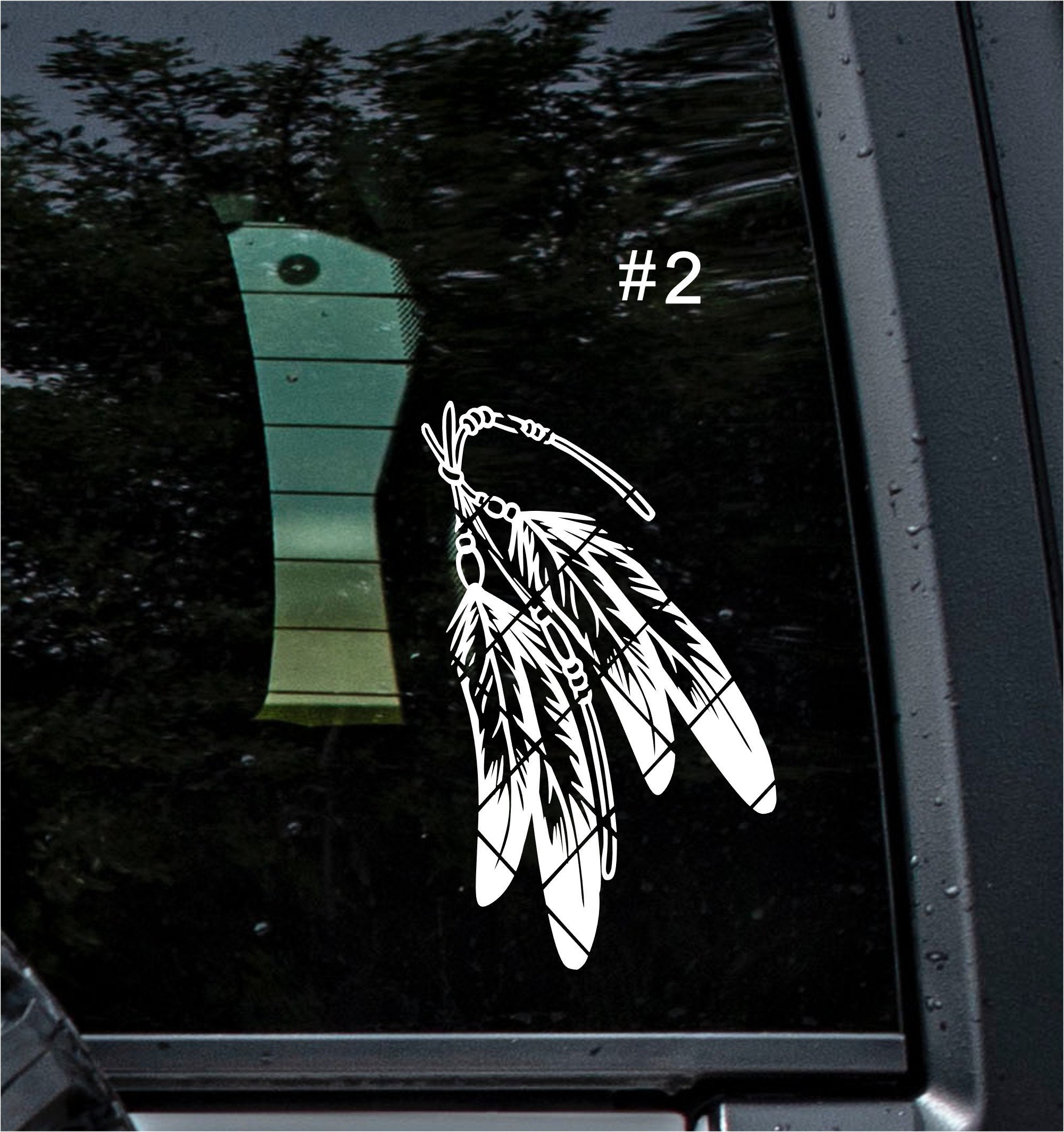Feather Decaltribal 4 Feathers Decal ORIGINAL DESIGN native | Etsy
