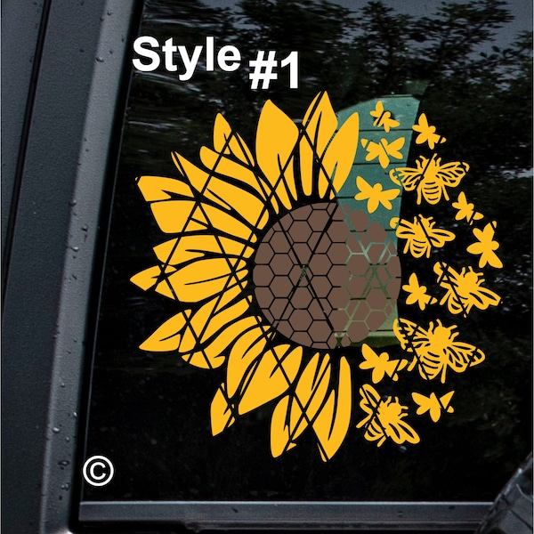 Sunflower Decal - Etsy