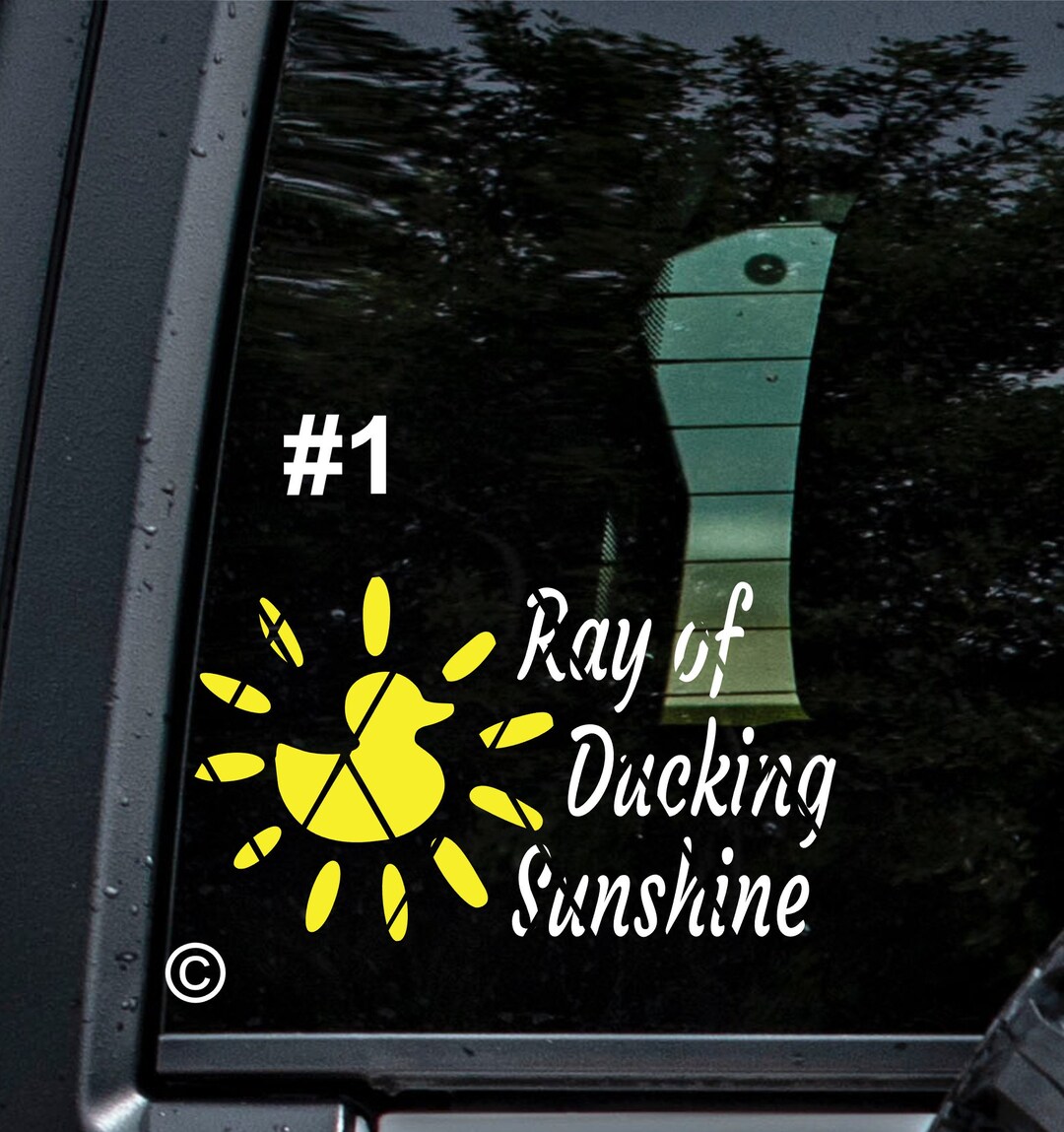 Ray of Ducking Sunshine Decal~ Duck Decal~4x4 Duck Car Window Decal~car ...