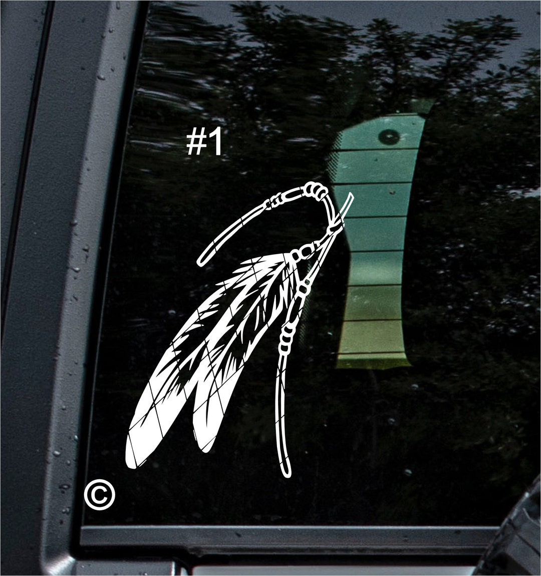 Calcomanía de plumas Calcomanía de plumas tribales Elección de 1 o 2 ...