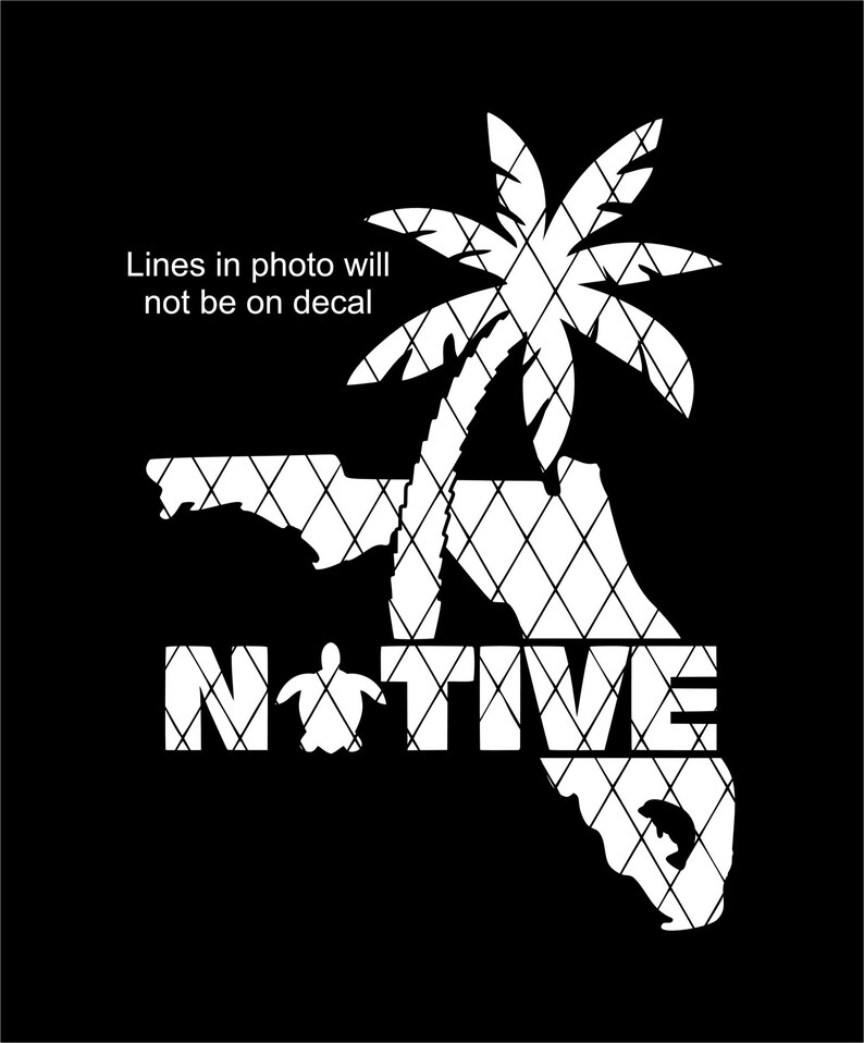 Florida Native Decalpalm Treeturtle and Manatee Car Decal - Etsy