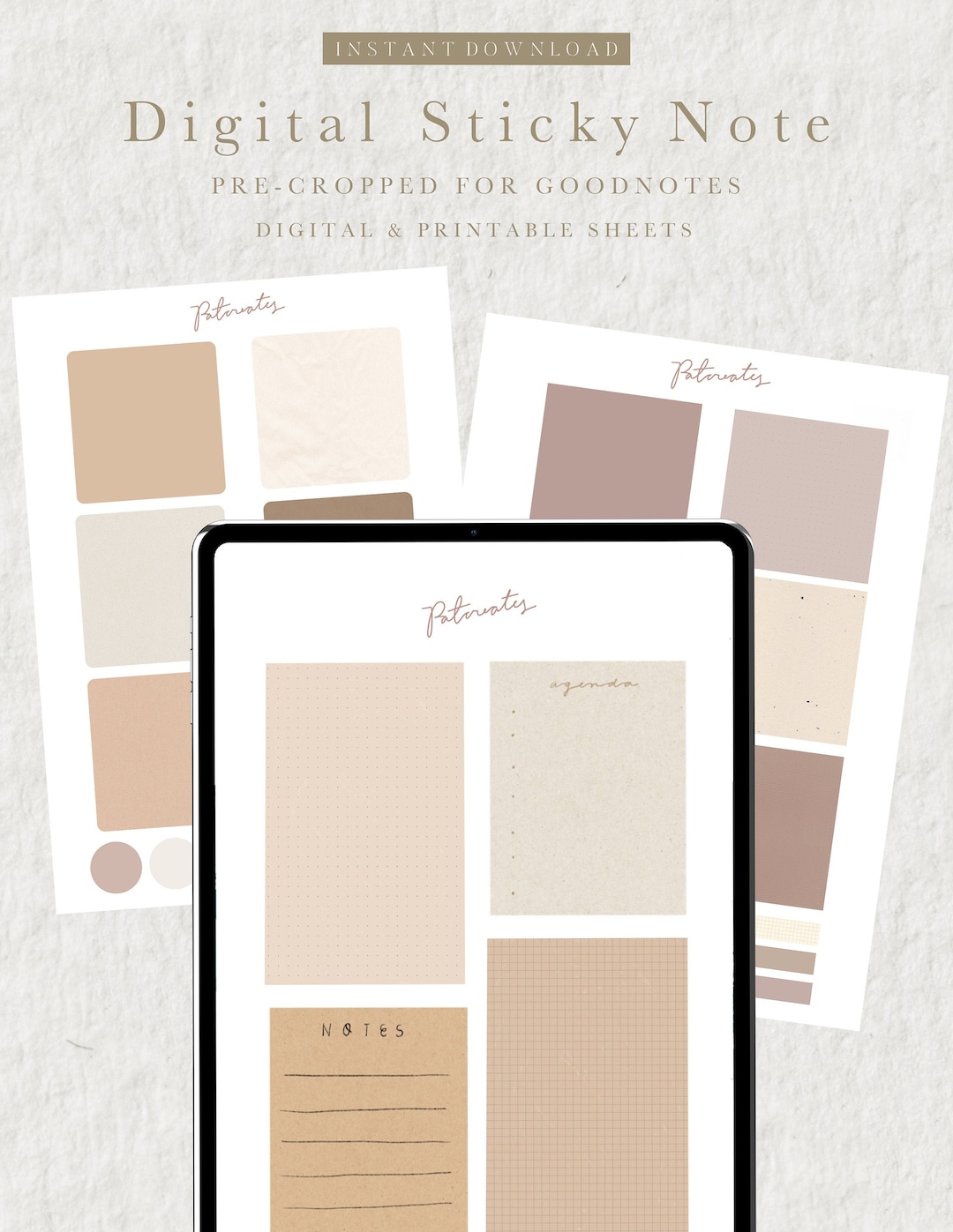 Digital Sticky Note for Goodnotes, Goodnotes 5, Printable Sticker ...