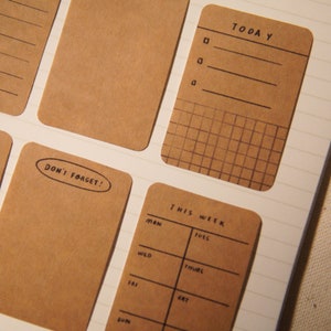 Kraft Paper Note Pad Sticker, Sticky Note Sticker, Note Sticker, Kraft ...