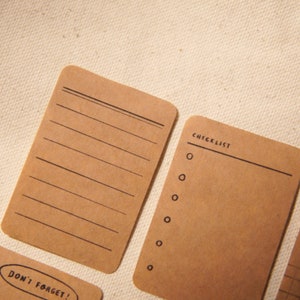 Kraft Paper Note Pad Sticker, Sticky Note Sticker, Note Sticker, Kraft ...