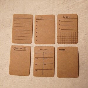 Kraft Paper Note Pad Sticker, Sticky Note Sticker, Note Sticker, Kraft ...