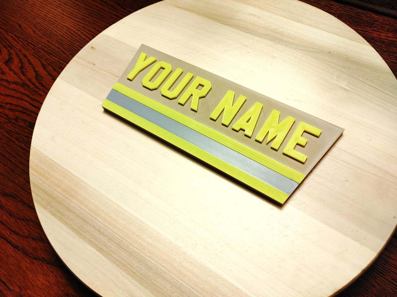 3D Printed Firefighter Bunker Gear Gift, Name Plate Personalized ...