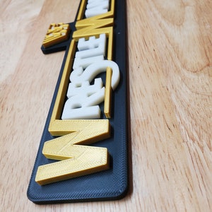 Unique Inspired WWF Wrestlemania 3 3D Printed Display Signs,pla ...