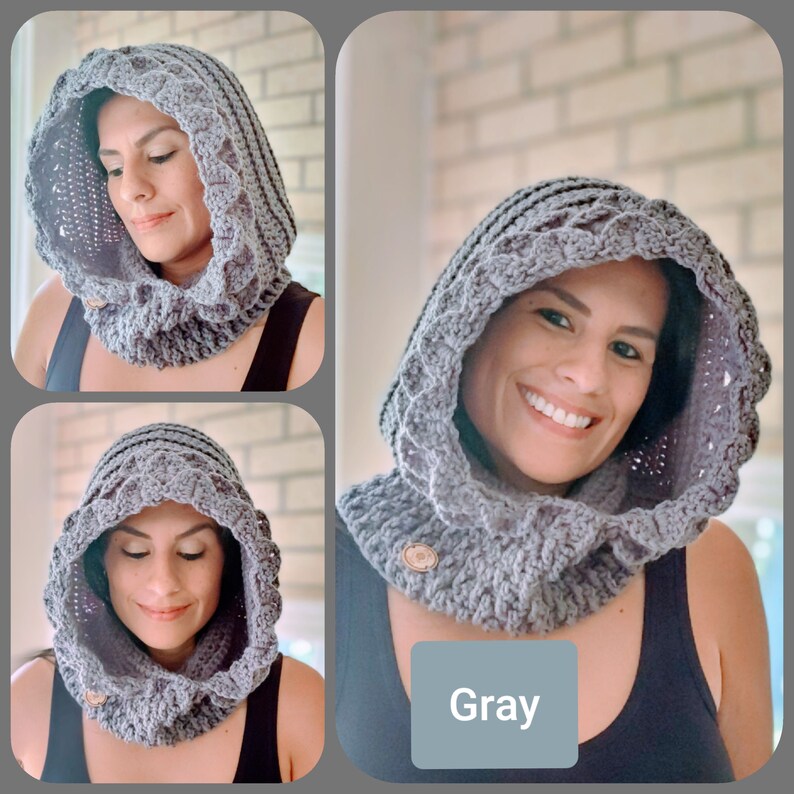 NEW Crochet Dragon Scale Hooded Cowl Scoodie,scood Hoody With Scarf ...