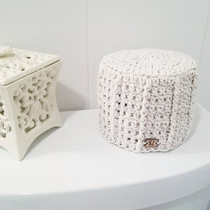 Crochet Cotton Yarn Toilet Paper Cover, Toilet Paper Cozy, Bathroom ...