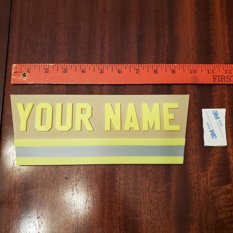 3D Printed Firefighter Bunker Gear Gift, Name Plate Personalized ...