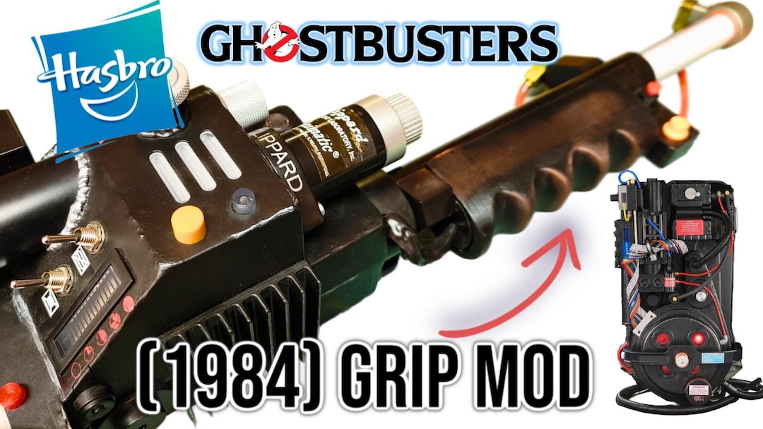 HASBRO 84' Proton Pack Wand, Grip Mod, 3D Printed Set of Grips Black or ...
