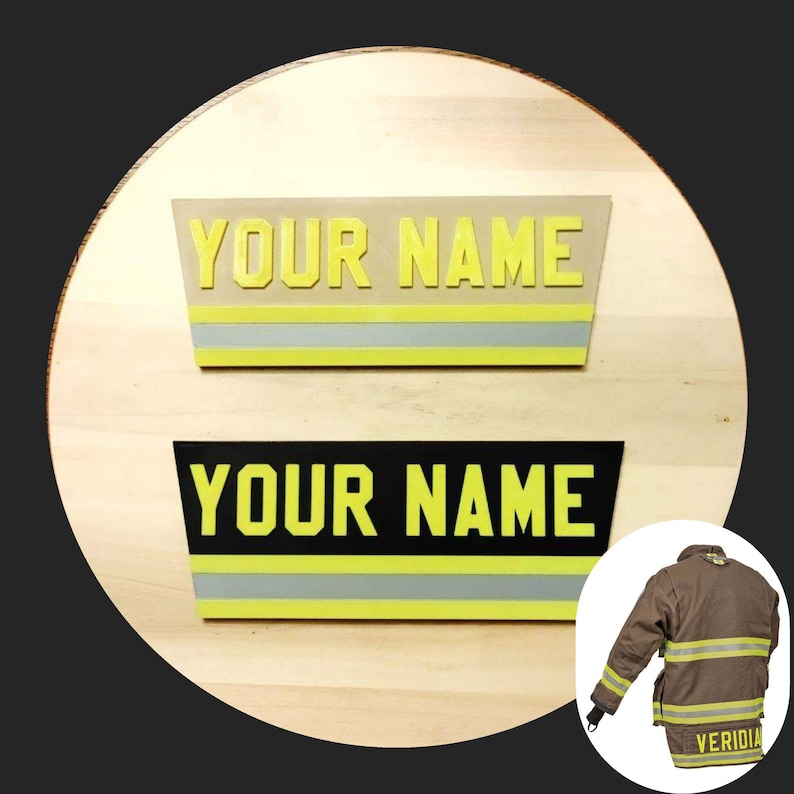 3D Printed Firefighter Bunker Gear Gift, Name Plate Personalized ...