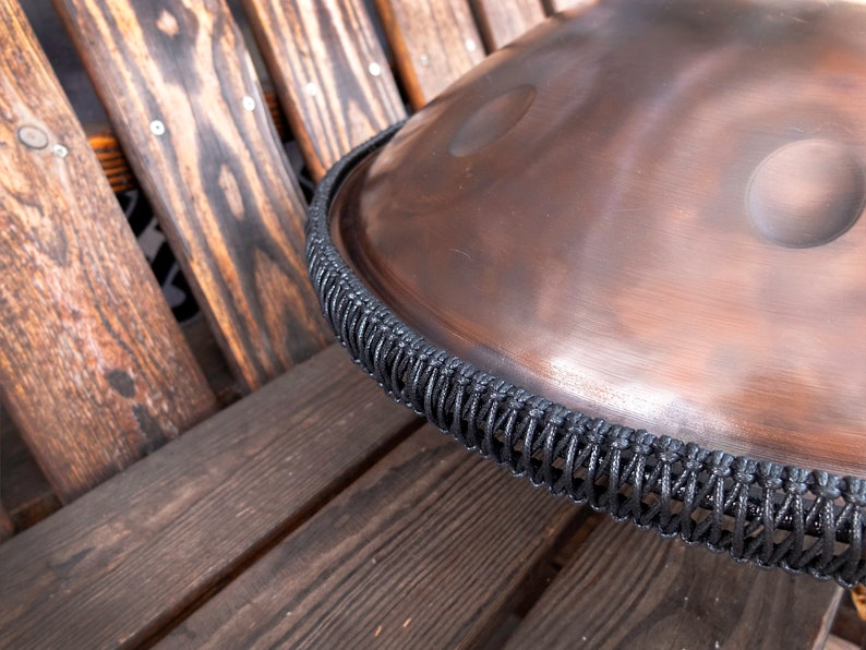 Handpan Drum Rope Braid: Black Waxed Cord Protective Rim Guard - Etsy