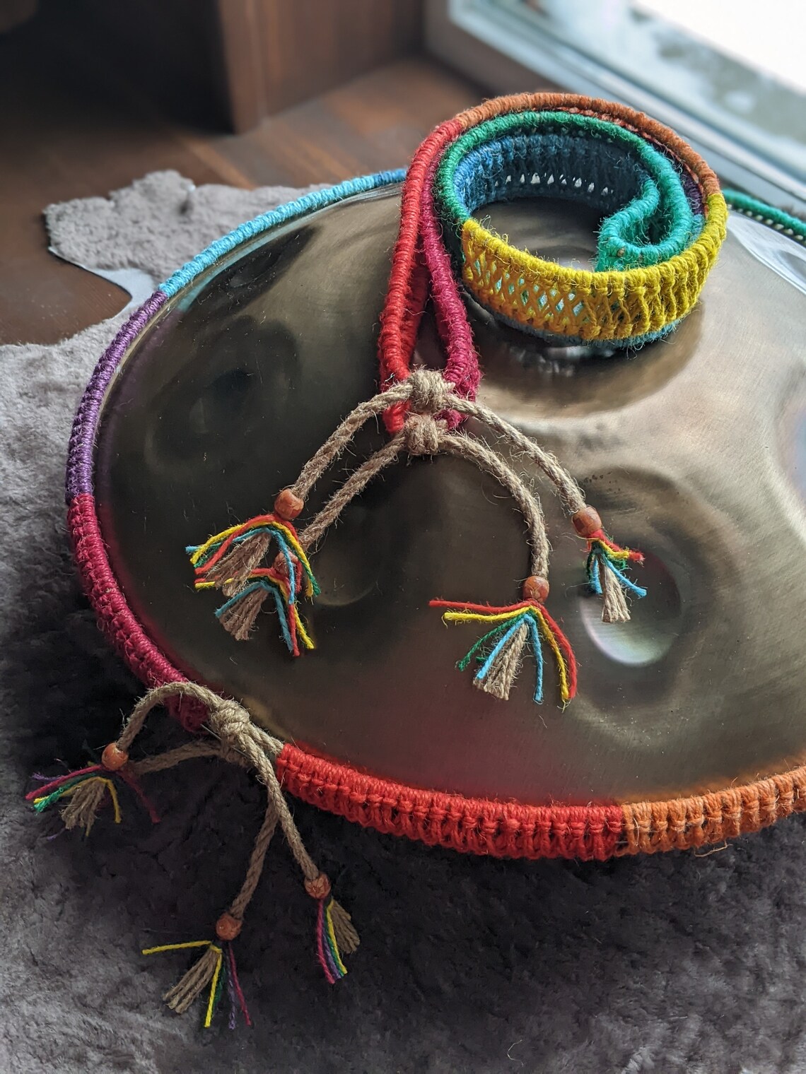 Rainbow Braid for Handpan | Etsy