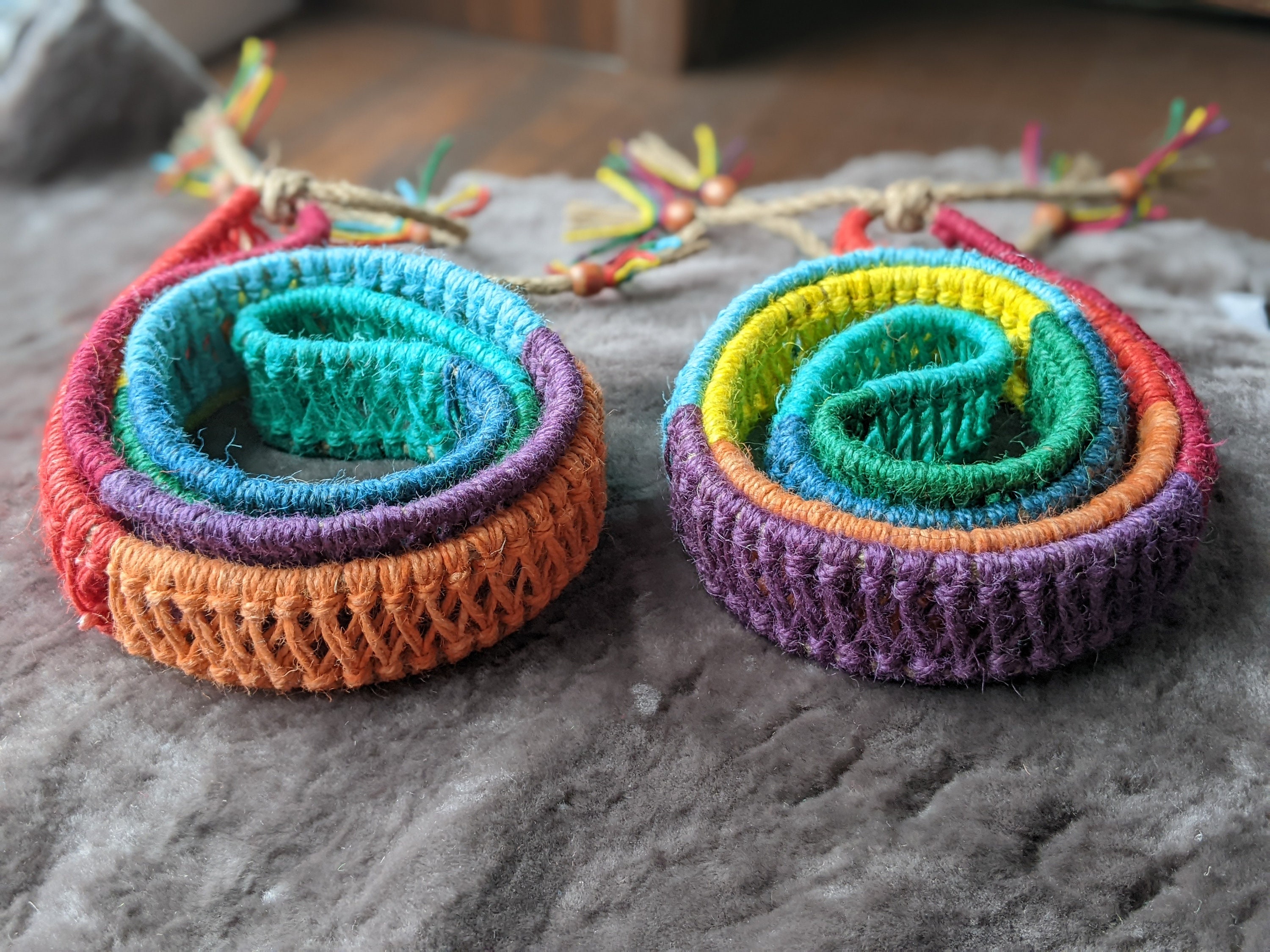 Rainbow Braid for Handpan | Etsy