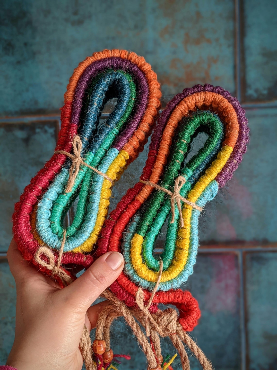 Rainbow Braid for Handpan | Etsy