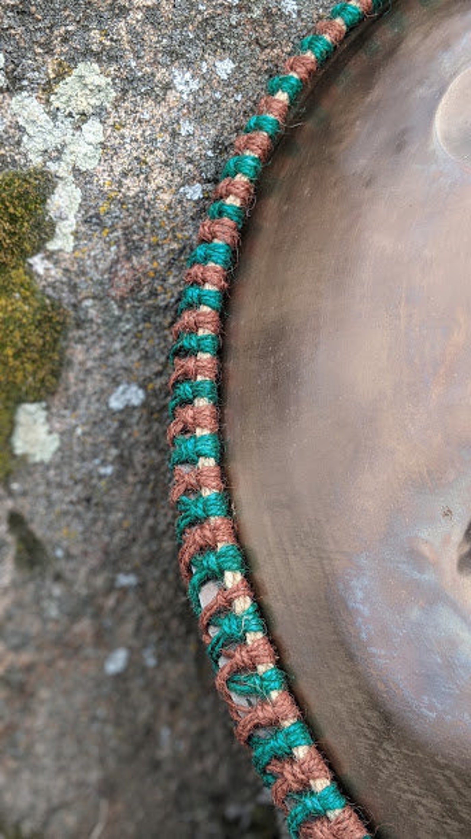 Green-brown rope braid protective and decorative element for | Etsy