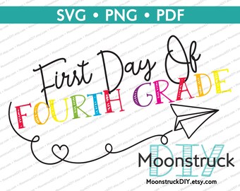 Back to School Svg, 4th Grade SVG, Fourth Grade Svg, School Cut File ...