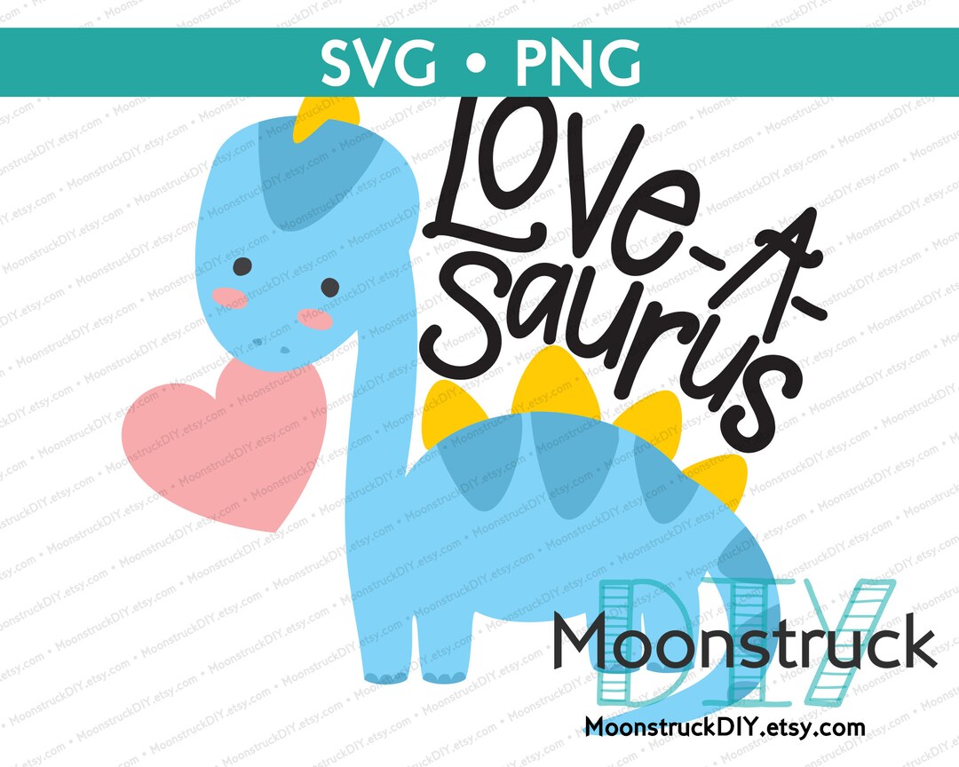 Love-a-saurus Dinosaur SVG - Etsy