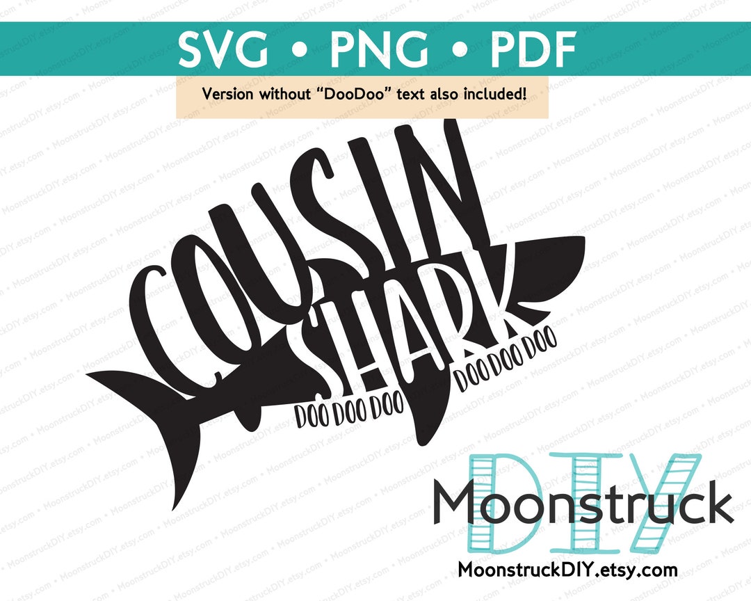 Cousin Shark Svgshark Cut File, Family Matching Svg, Do-do-do-do Svg ...
