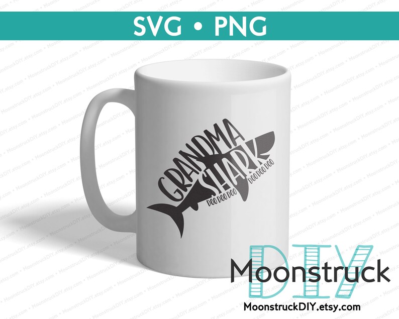 Grandma Shark SVG, Baby Shark SVG, Shark Cut File, Family Matching Svg ...