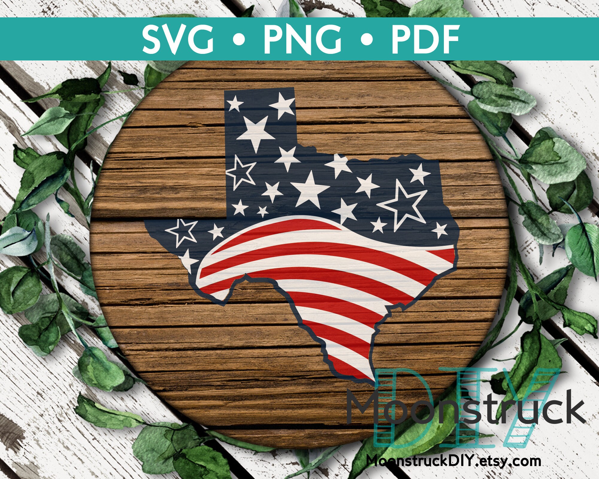 American Flag Texas State Silhouette Patriotic SVG & PNG - Etsy