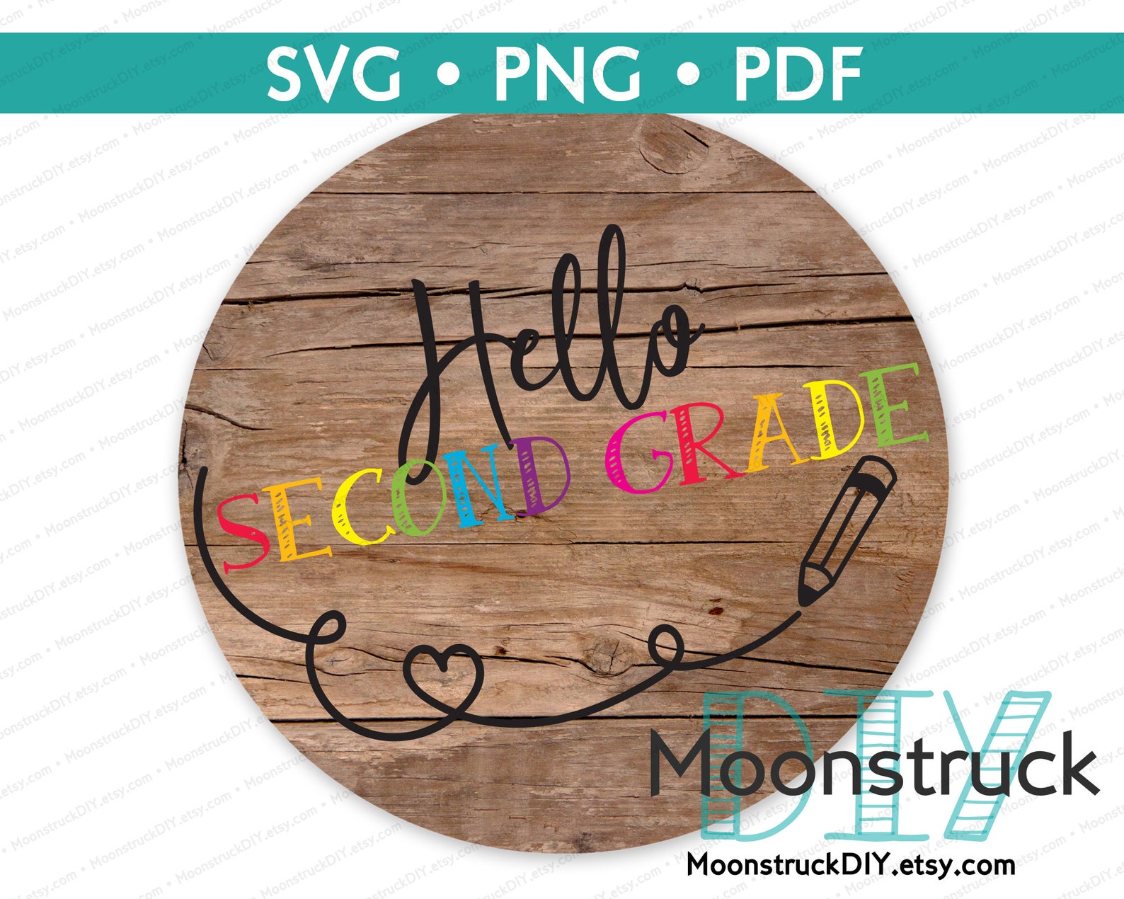Hello Second Grade Back to School SVG | Etsy