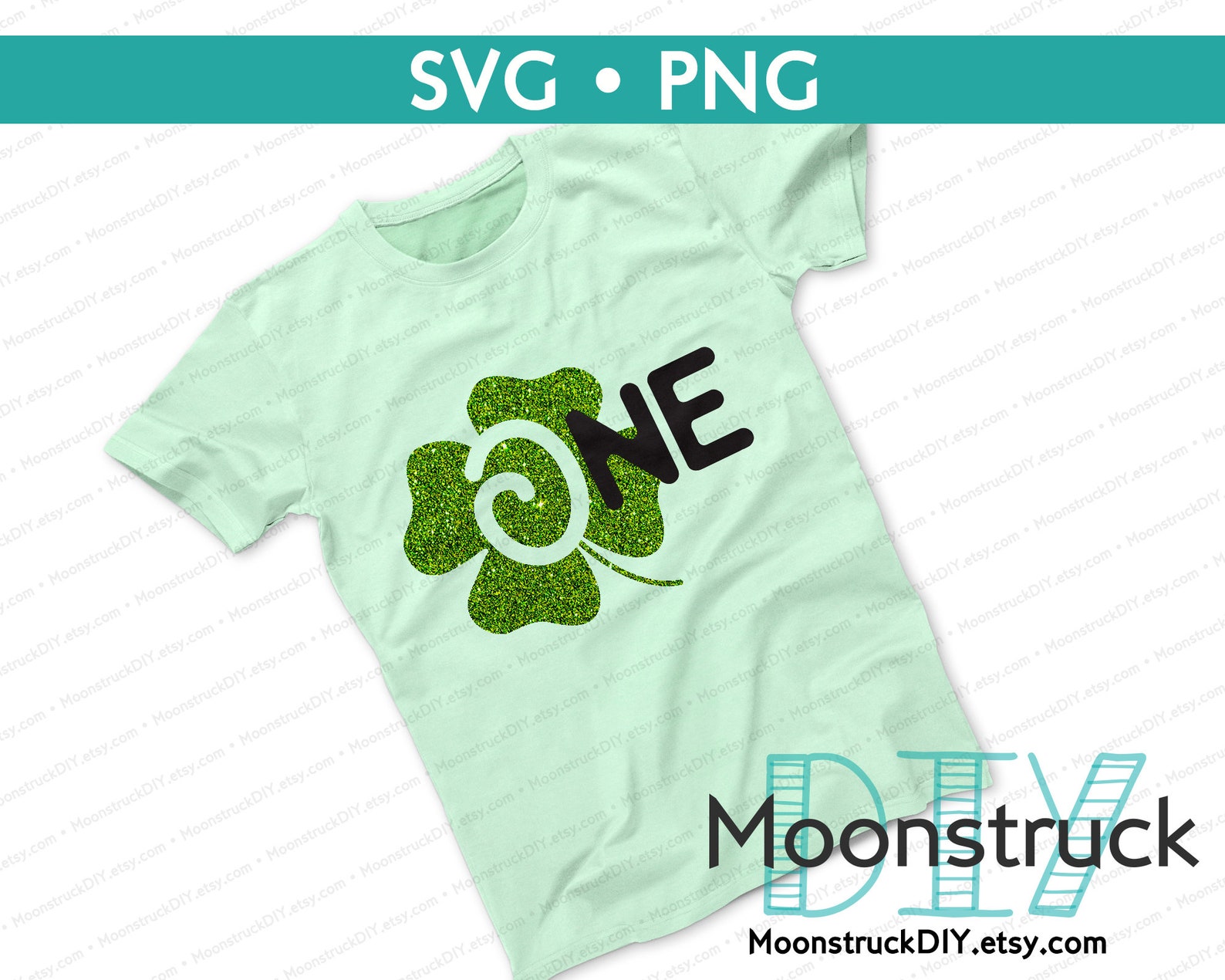 Shamrock One 1 SVG & PNG - Etsy