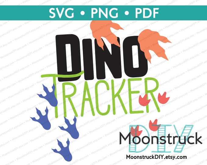 Dino Tracker Dinosaur Tracks SVG PNG PDF Cricut File - Etsy