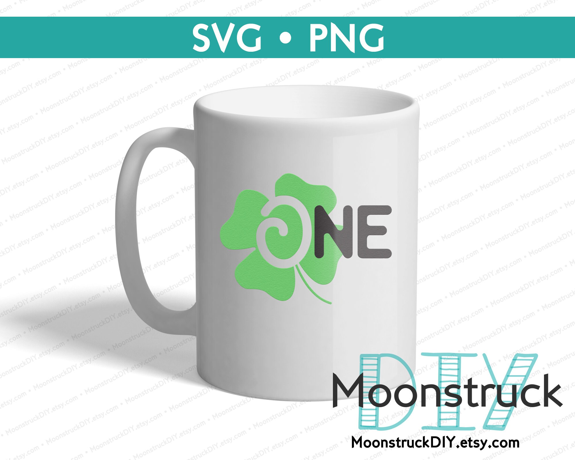 Shamrock One 1 SVG & PNG - Etsy