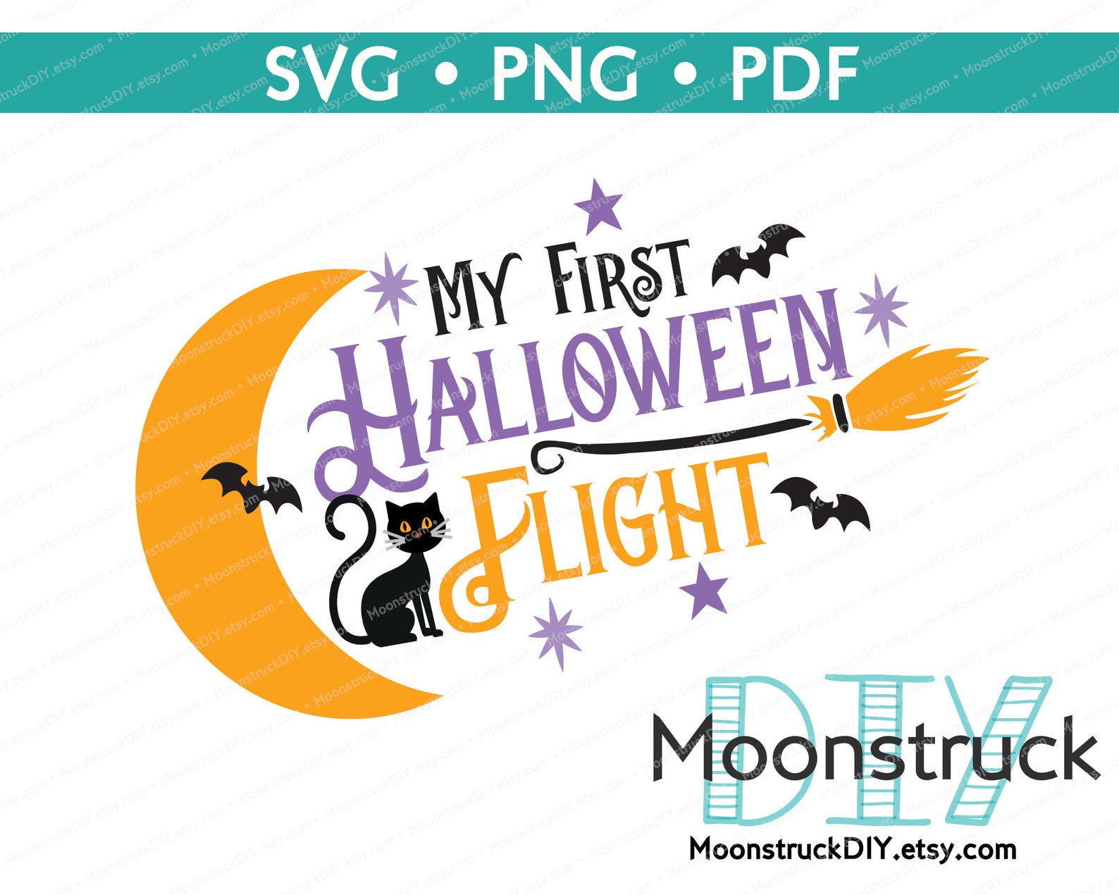My First Halloween Flight Witch SVG - Etsy