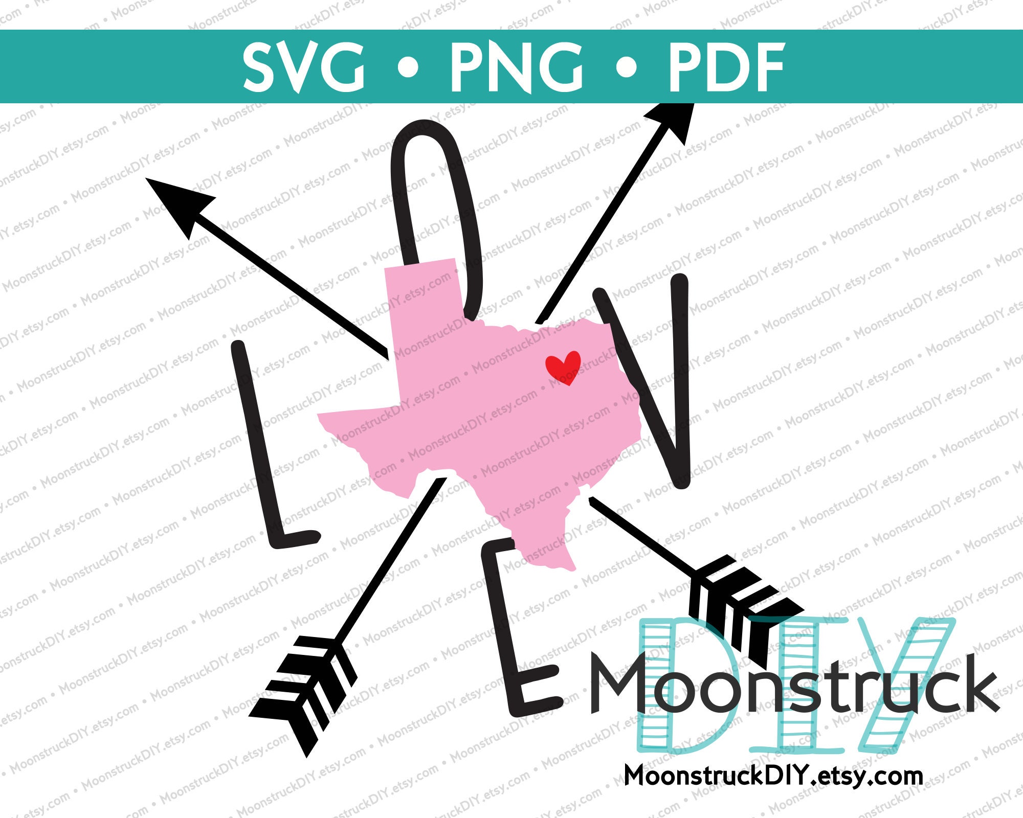 Home Texas State Silhouette With Arrows SVG & PNG - Etsy