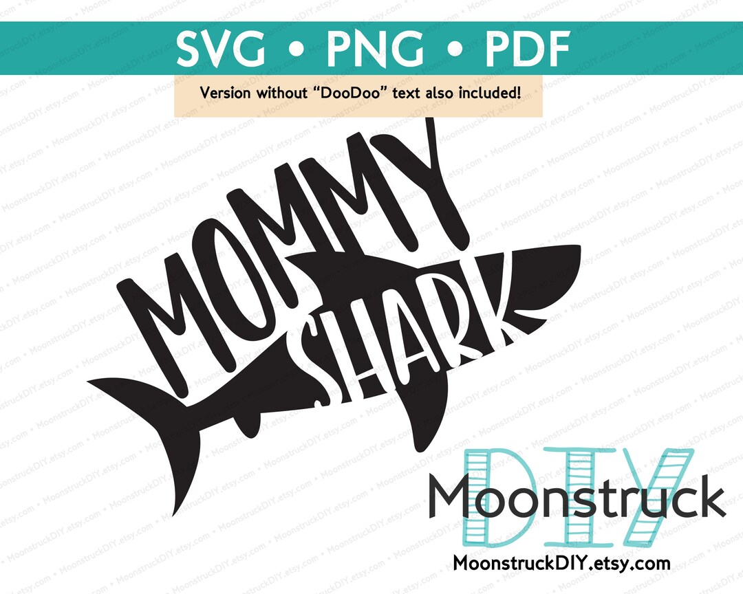 Mommy Shark SVG, Baby Shark SVG, Shark Cut File, Family Matching Svg ...