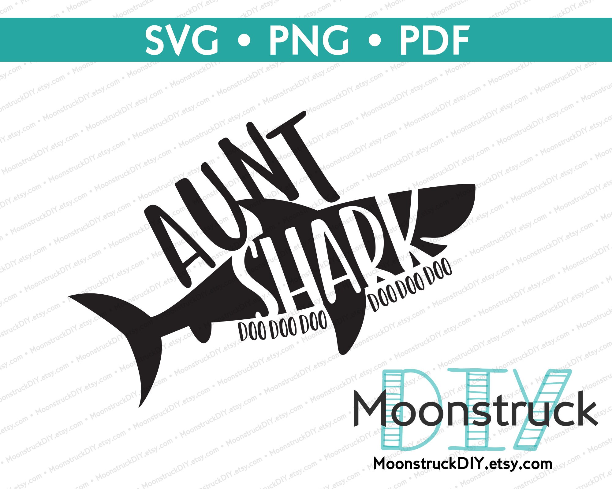 Aunt Shark SVG, Baby Shark SVG, Auntie Shark, Shark Cut File, Family ...