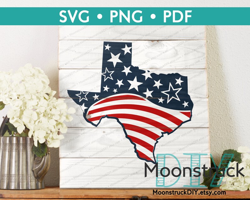 American Flag Texas State Silhouette Patriotic Svg & PNG, Home Sweet ...