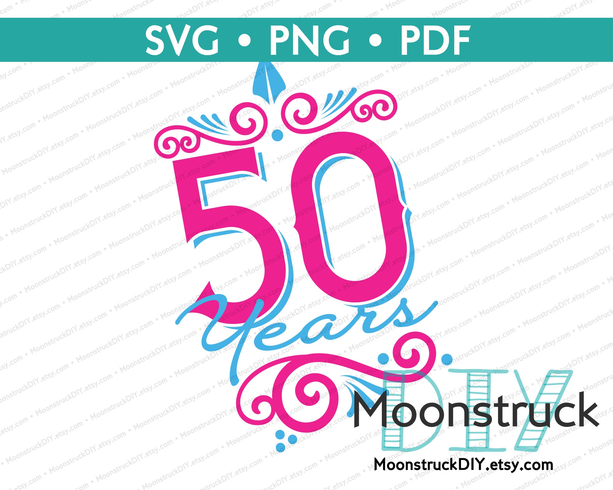50th Birthday Svg Happy Birthday Svg 50 And Fabulous Svg Etsy