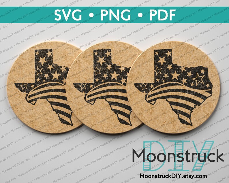 American Flag Texas State Silhouette Patriotic SVG & PNG - Etsy