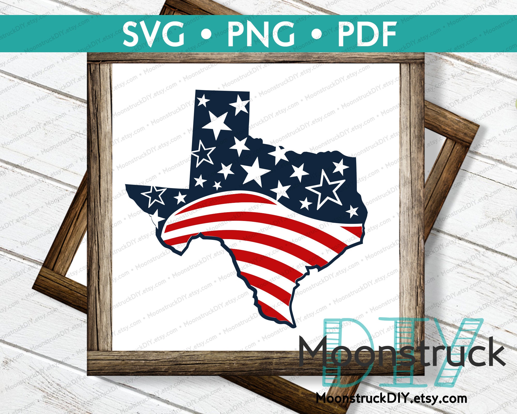 American Flag Texas State Silhouette Patriotic SVG & PNG - Etsy