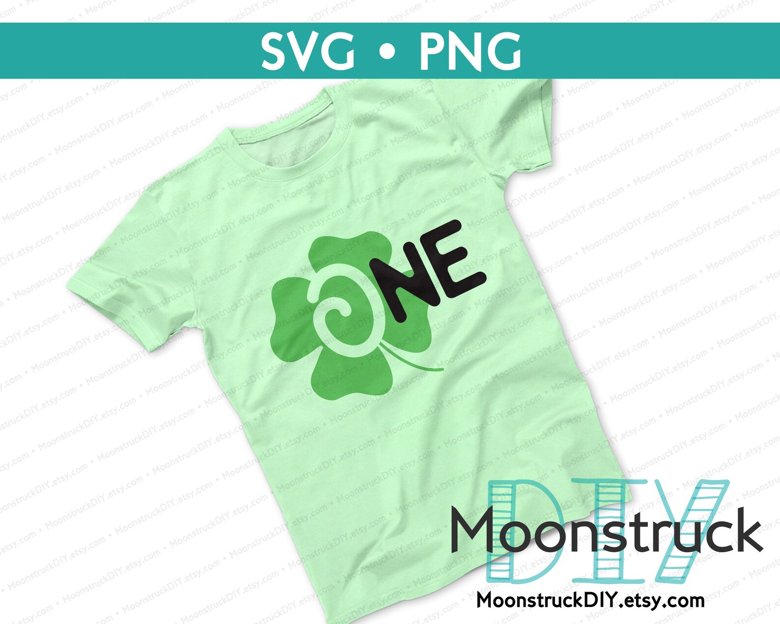 Shamrock One 1 SVG & PNG - Etsy
