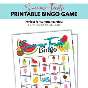 Summer Time Bingo Cards for Kids, Pool Party Bingo, Printable Bingo ...