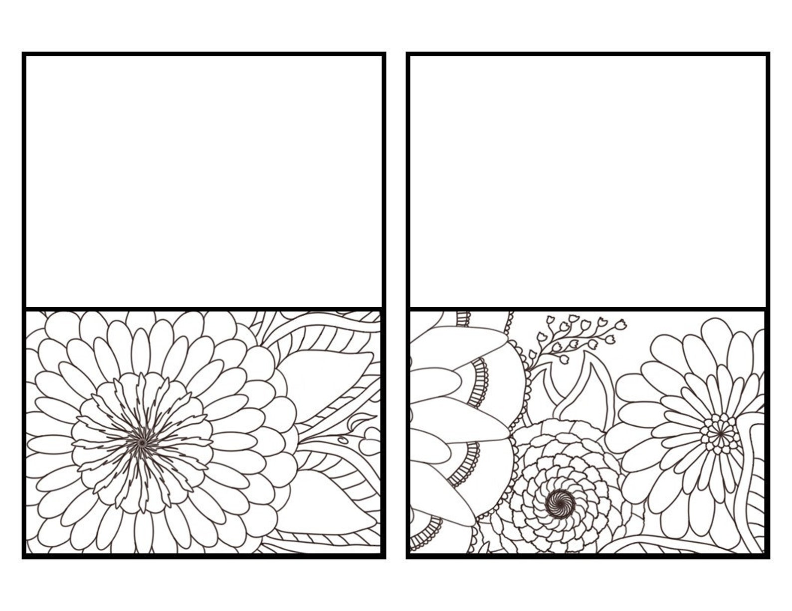 Printable Coloring Cards-printable Coloring Bookmarks - Etsy