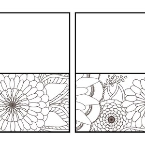 Printable Coloring Cards-printable Coloring Bookmarks - Etsy