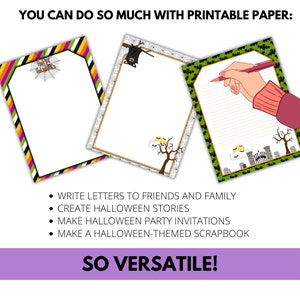 Spooky Halloween Printable Stationery Set for Letter Writing and Kids ...